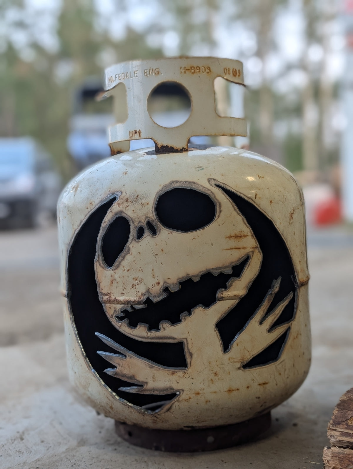 20lb Upcycled Patio Lantern, Jack Halloween Natural Finish – TheeUpCycler